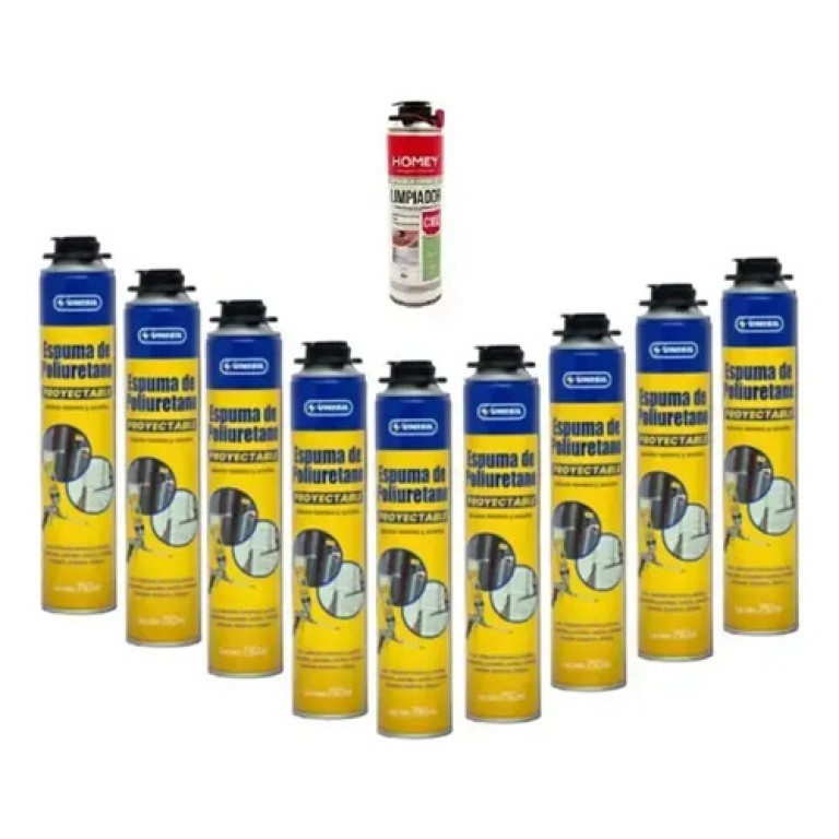 Espuma Poliuretano Proyectado X12 Unds Unisil +cleaner Unisl - TYT ...